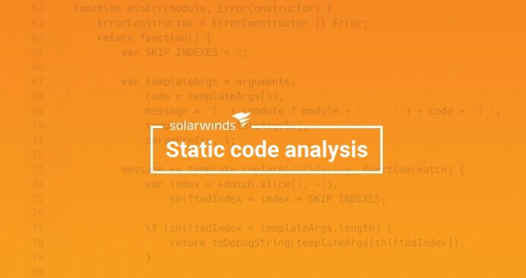 Static Code Analysis – SolarWinds Meetup